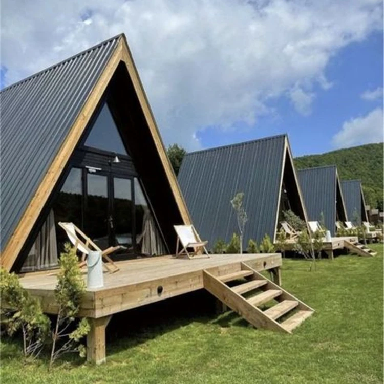 Triangle Shape A Frame House Kit - 40ft Wooden Tiny House with Online ...