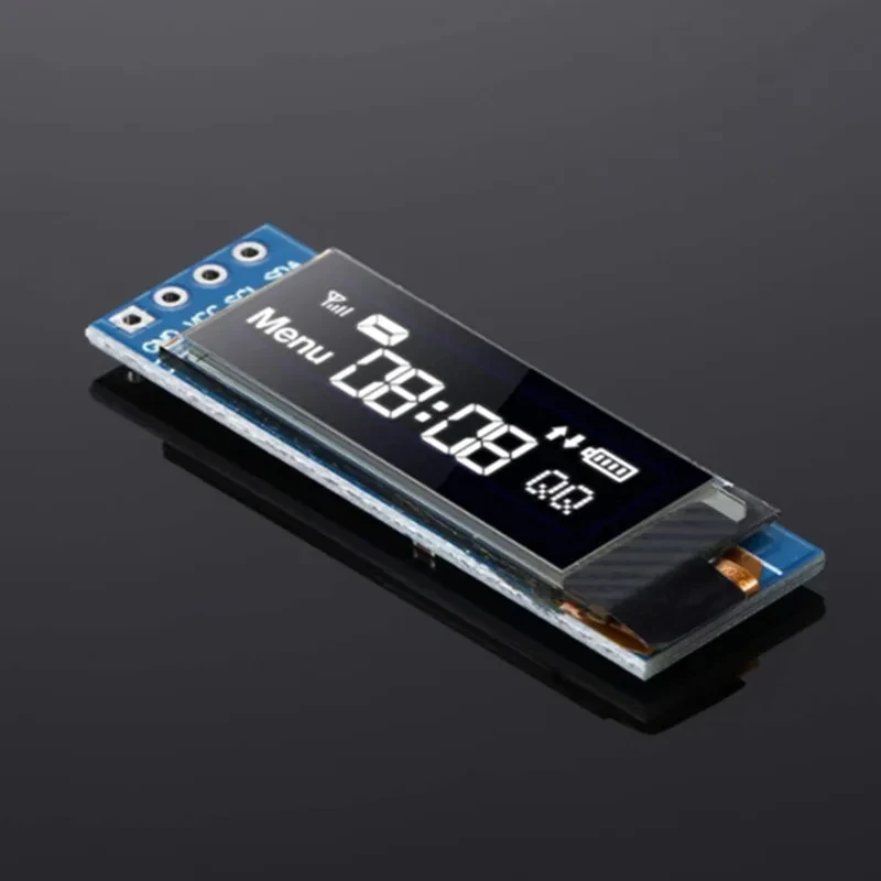 0.91 Inch Oled Display Module Iic Ssd1306 128x32 Oled Screen Driver Dc 3.3v~5v For Arduino Esp32 ...