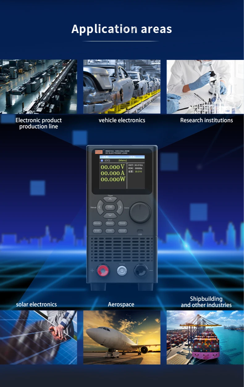 Rek Rk8510a Dc Electronic Load Tester 150v 20a 200w Safe And High ...