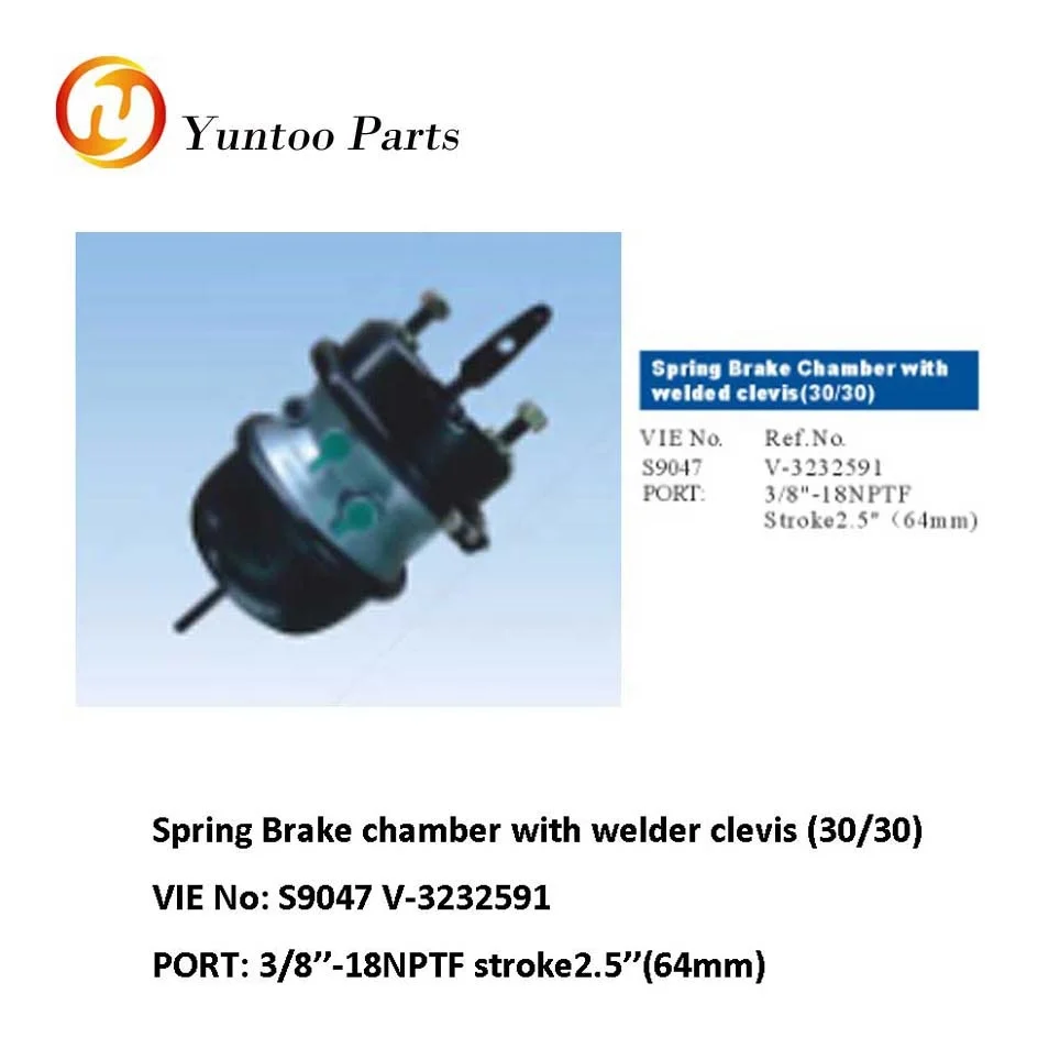 VIE Spring Brake Chamber with Welder Clevis (30-30) S9047 64mm