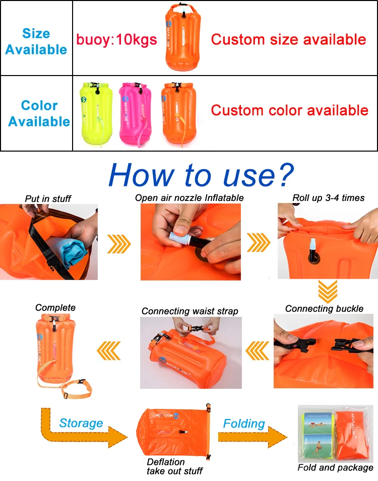 20l Custom Buoyancy 10kgs Air Buoy Dry Bag Waterproof Swim Float ...