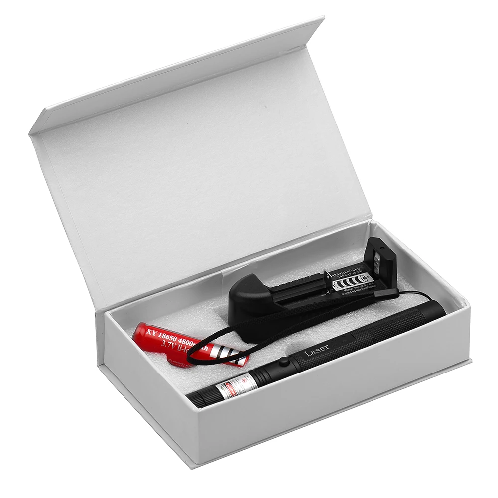 Rechargeable Green Red Violet Laser Pointer & Flashlight