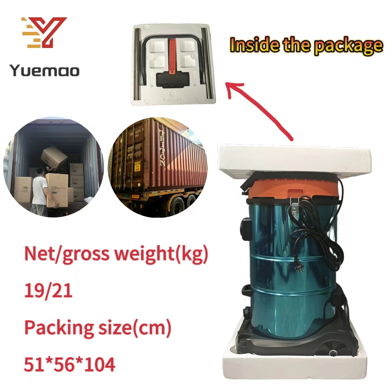 Alibaba.com: 3600W dual motor, 80L capacity commercial vacuum cleaner ...