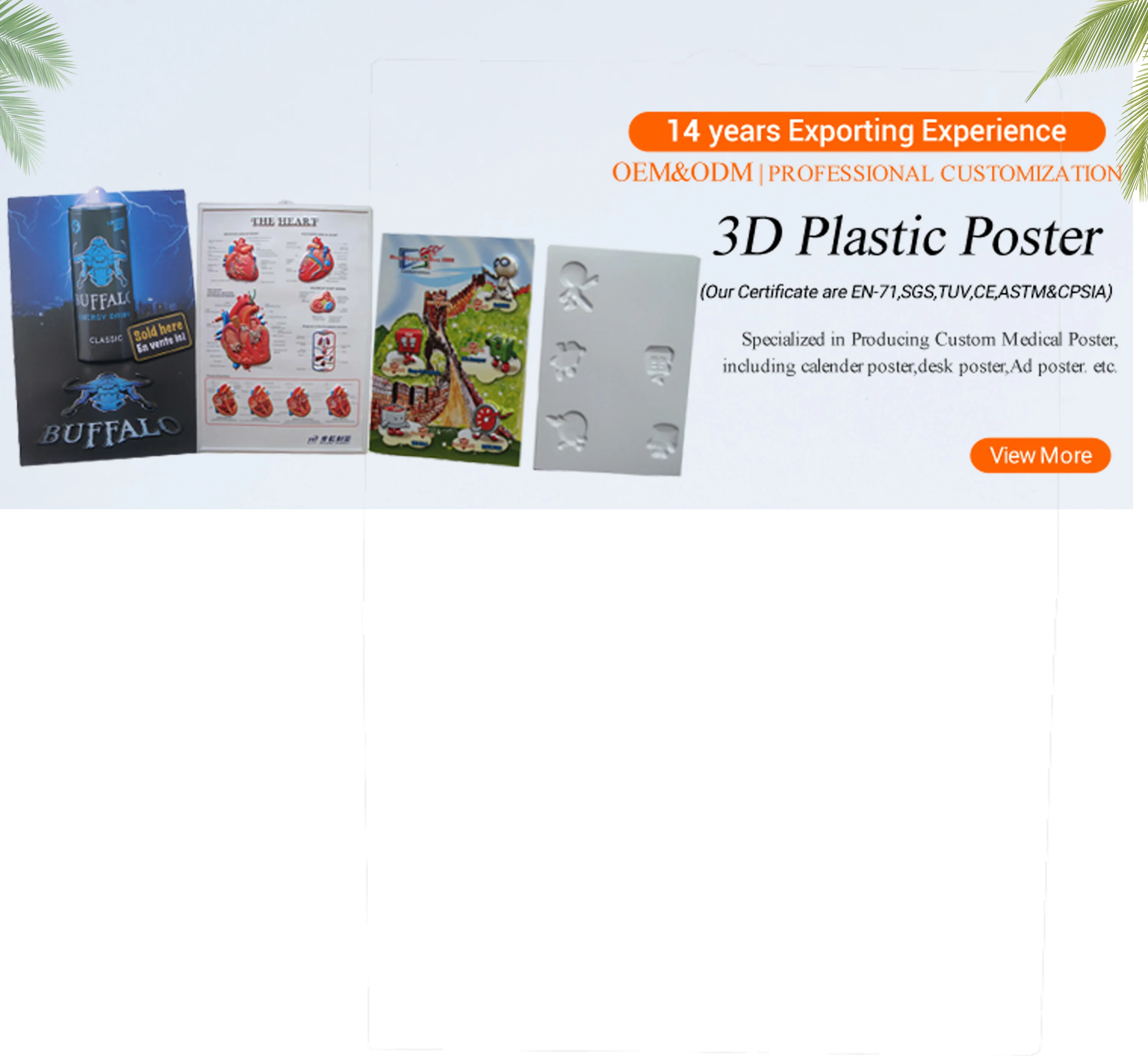 Customized 3D Medical Poster PVC Medical Wall Chart With Design ...