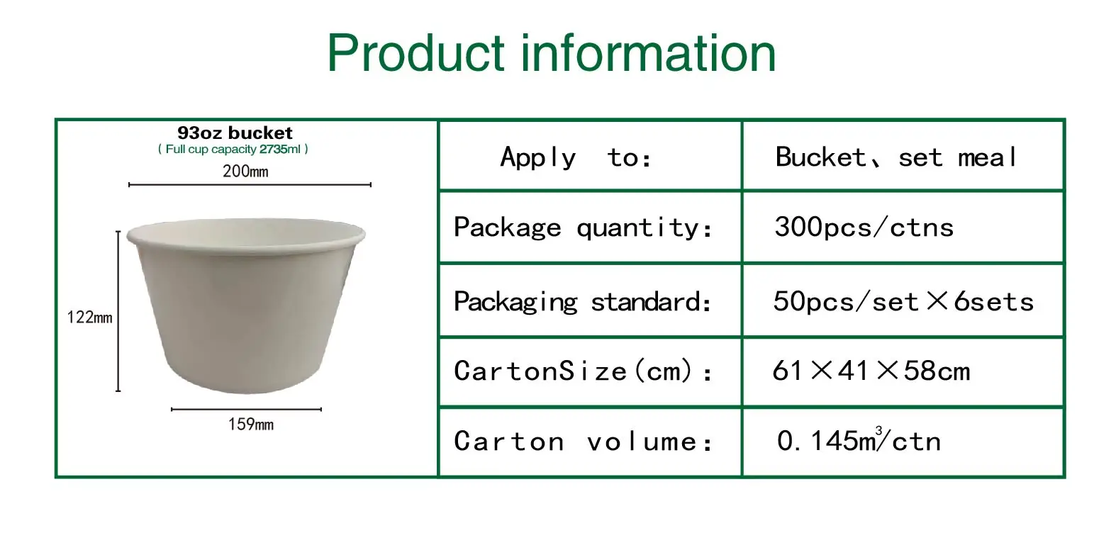 150 Oz Disposable Kfc Paper Bucket Packaging Fried Chicken Buckets With ...