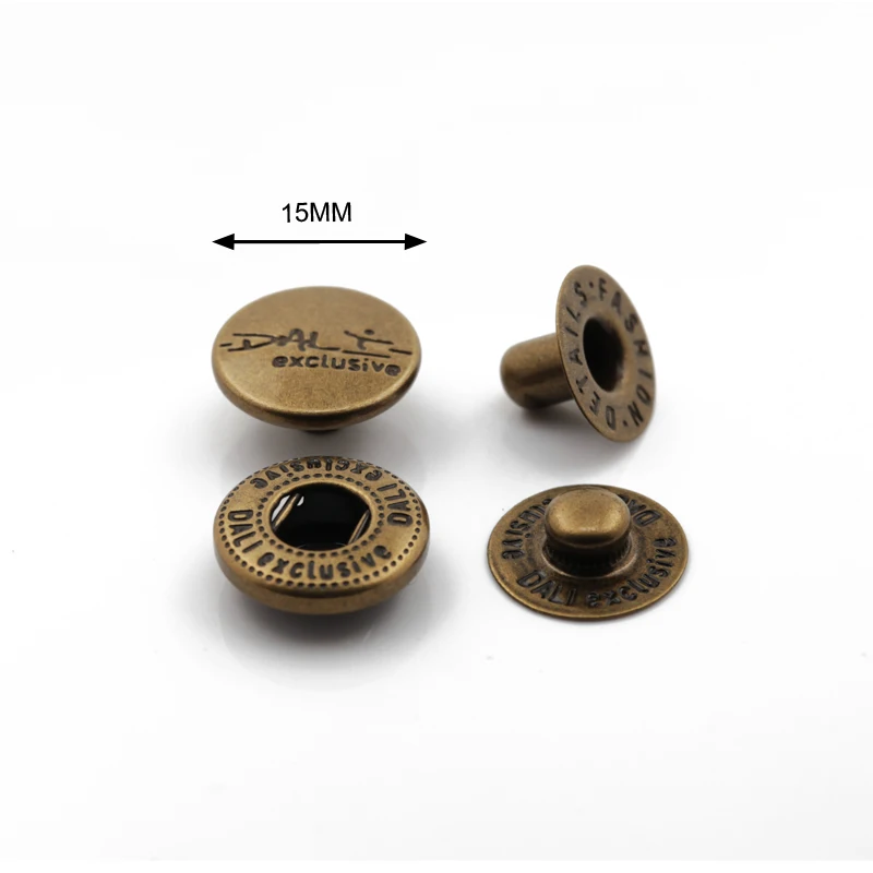 High Quality 9mm Hidden Cap Metal Snap Buttons for Clothing