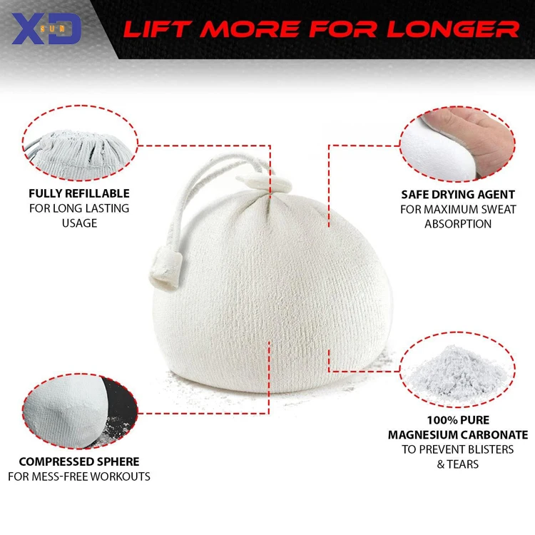 Refillable Gym Chalk Ball Rock Climbing Magnesium Carbonate Ball for ...