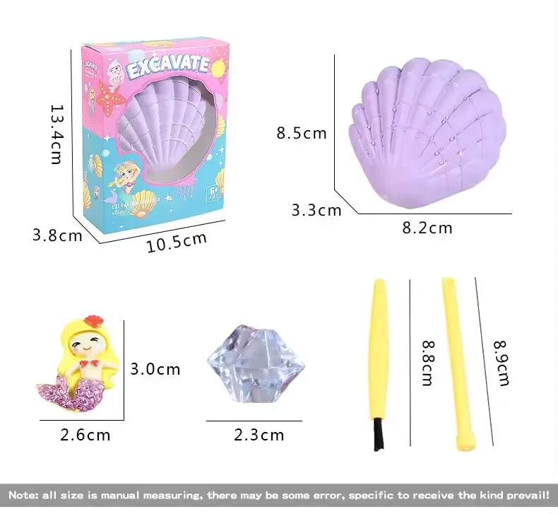 Sea Shell Stone Kids Craft Mermaid DIY Archaeological Excavations Kit ...