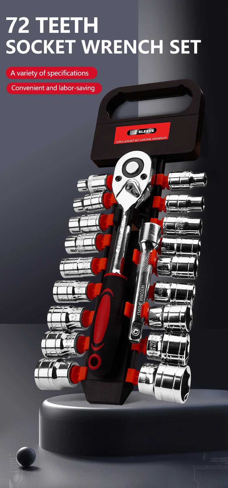 12-piece Diy Socket Tool Set With Chrome Finish Spanner - Buy Tool Set ...