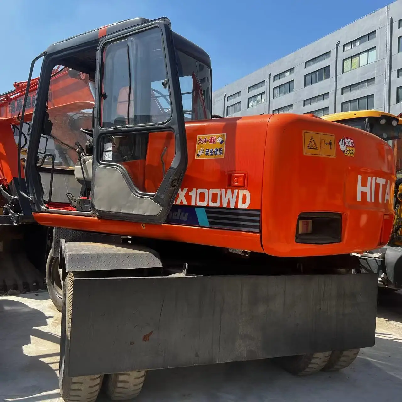 Used Midium Wheel Excavator 10 Ton Hitachi Ex100w Hydraulic Digger In ...
