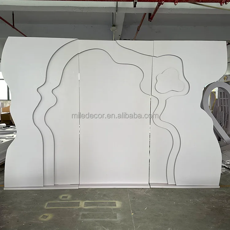 Elegant Wedding Backdrop Stage Decorations LED Acrylic PVC Arch