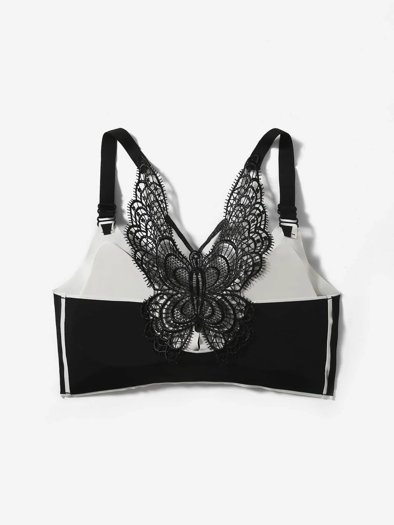 In-stock Items Wireless Solid Seamless Floral Print Lace Bralette Wire ...