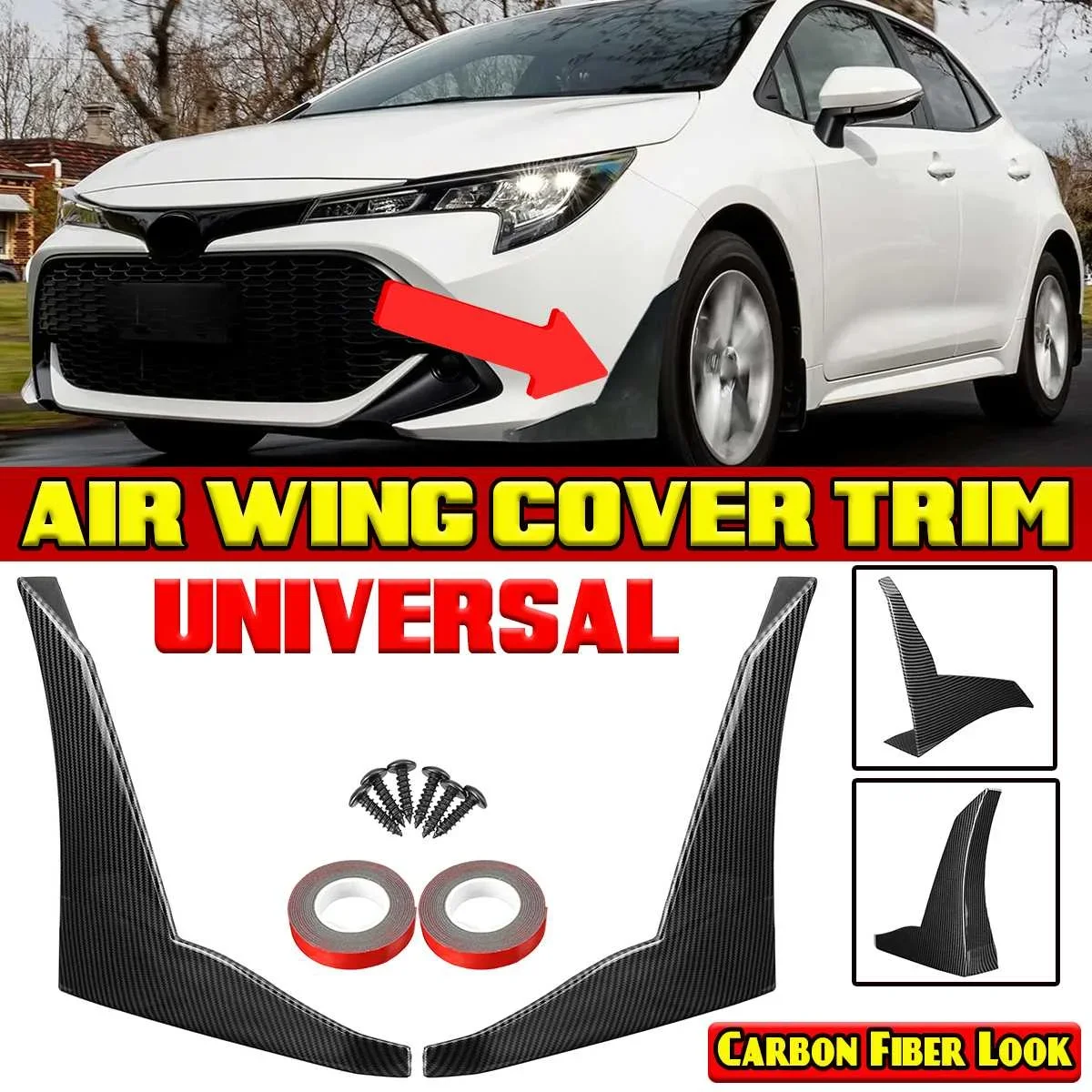 Universal Car Side Fender Air Wing Cover Trim Side Splitters Winglet ...