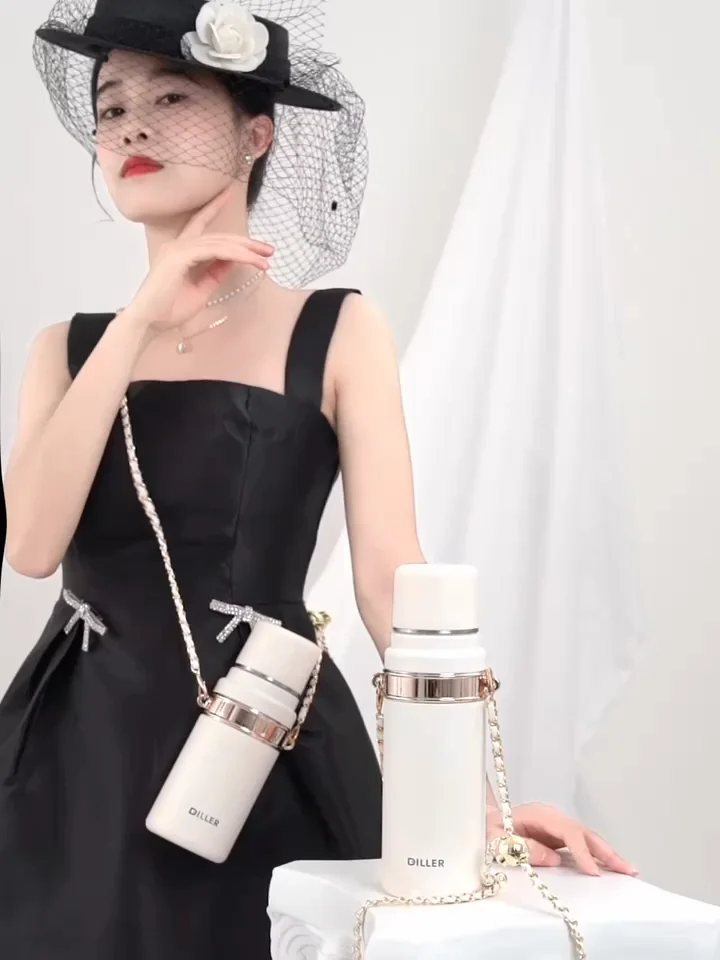 Luxury Silicone Straw Sus 316 Stainless Steel Insulated Vacuum Frosted ...