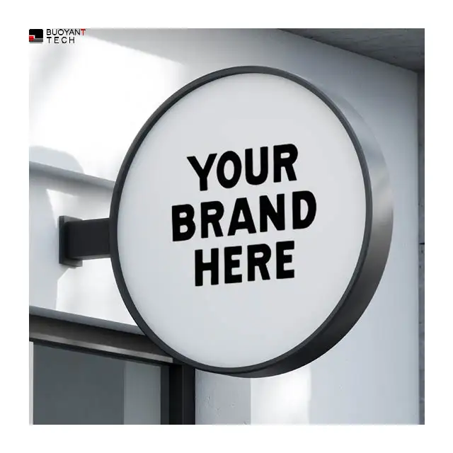 70cm Custom Backlit Sign Led Circle Double Sided Light Box Sign Circle ...