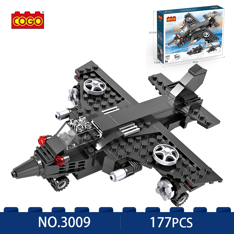 Cogo Deformation Model Building Blocks 3in1 Fighting Flying Helicopter ...