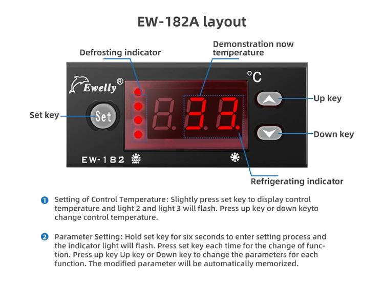 Digital Freezer Temperature Switch EW-182A - Reliable Defrosting