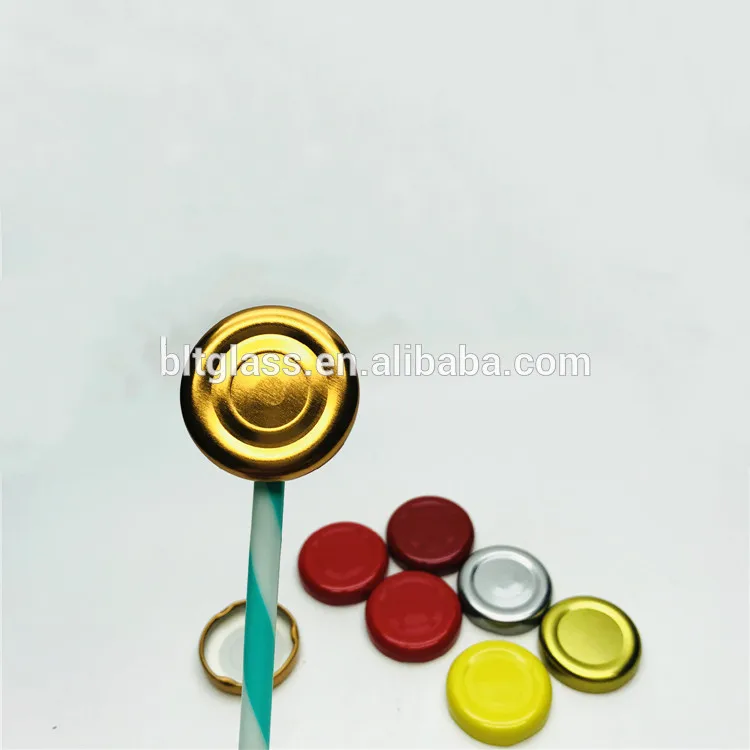 Metal Lids with Safety Button - Diverse Sizes & Colors