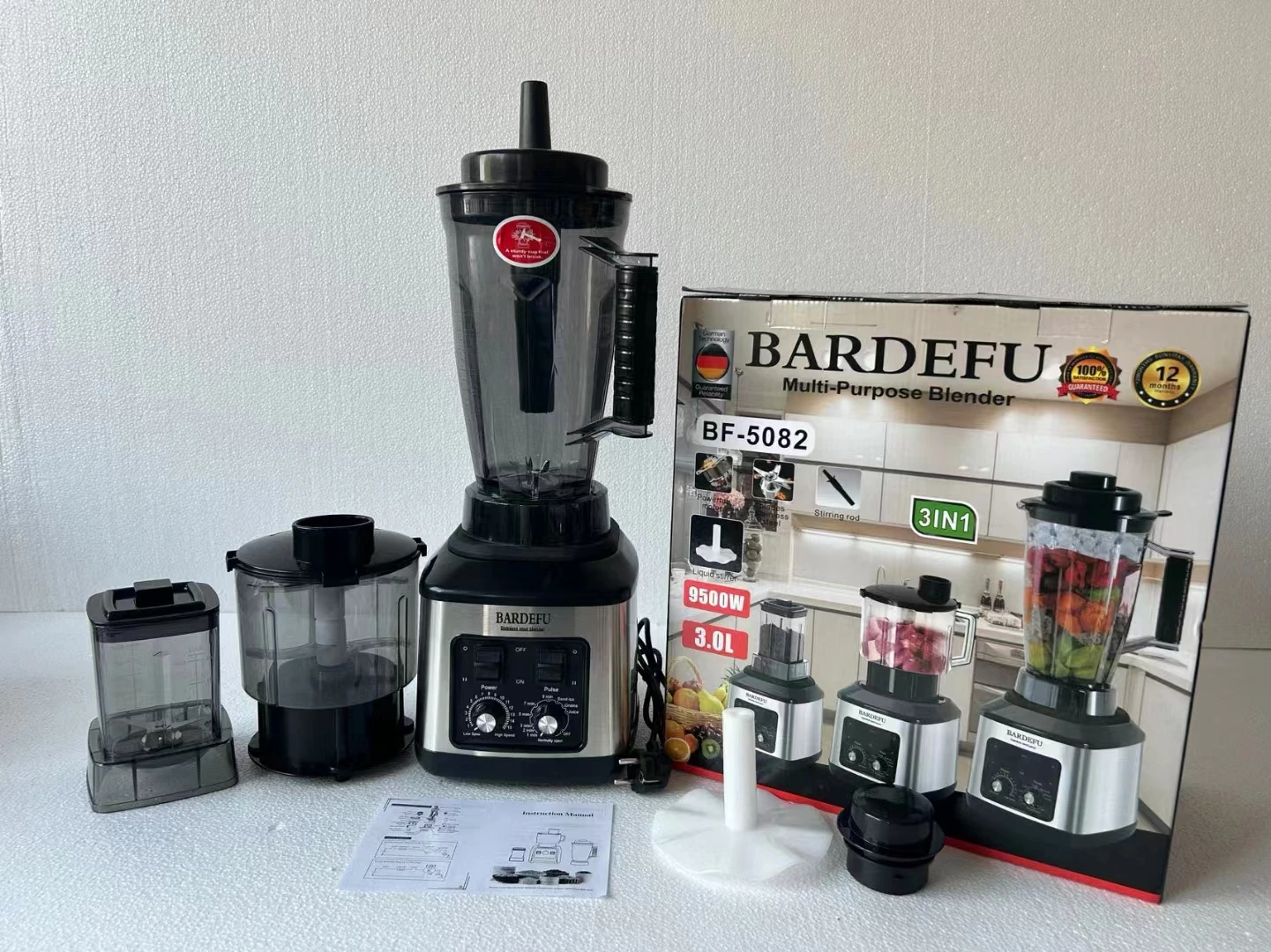 BARDEFU 9500W Handheld Electric Blender - Versatile & Durable