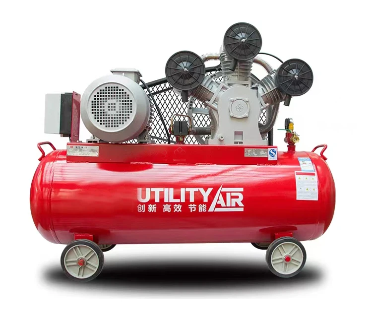 Small Belt Electric Piston Air Compressor 8 Bar 100l Piston Compressor ...