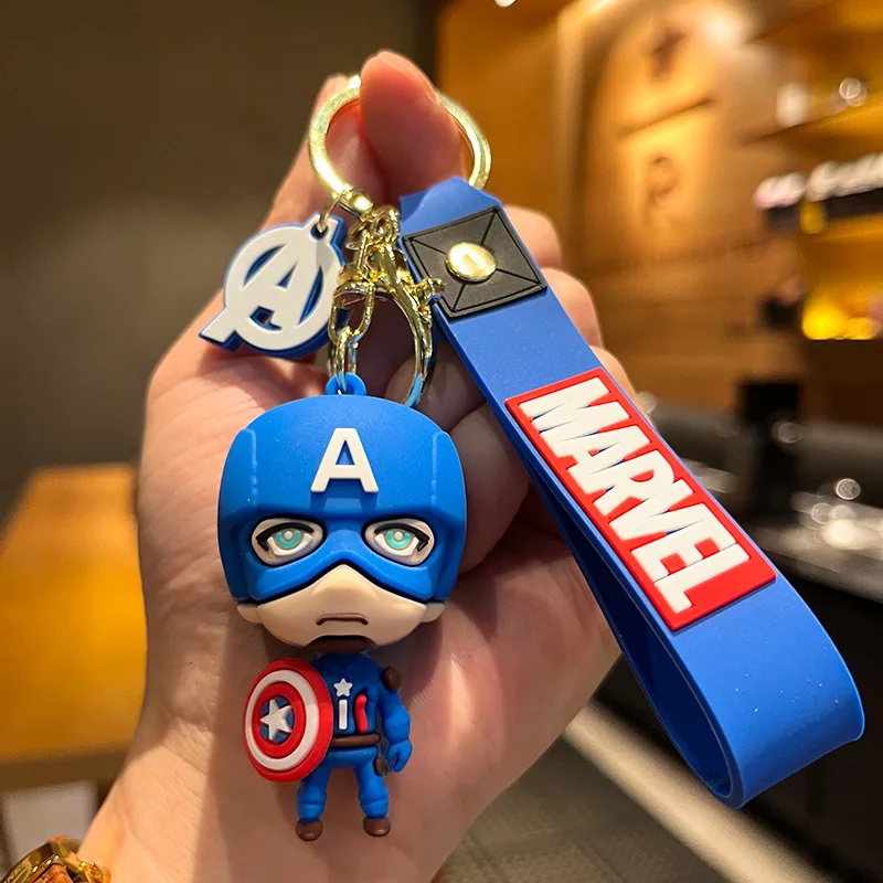 Marvel Avengers Spider Man Cartoon Keychain Cute Car Pendant Doll ...
