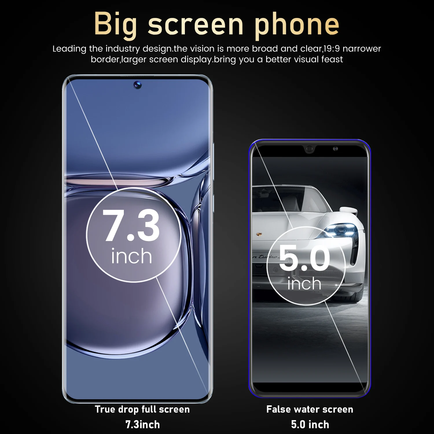 Hot Selling P50 Pro 7.3 Full Screen 10 Core High Quality Mobile Phones ...