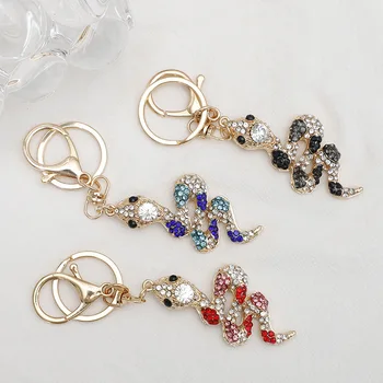 Wholesale Glitter Crystal Snake Keychain 3d Sparkling Bag Charm ...