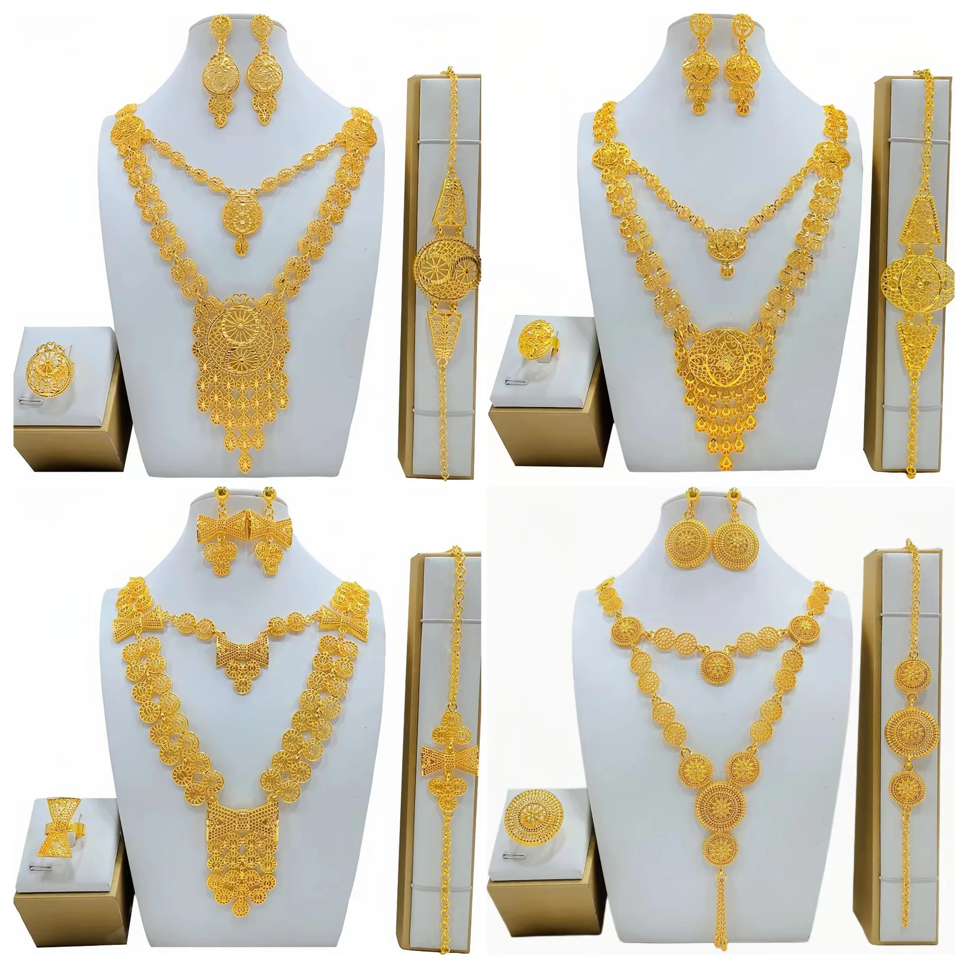 Dubai 18k Gold Plated Jewelry Set for Women - Fashion & Tradition