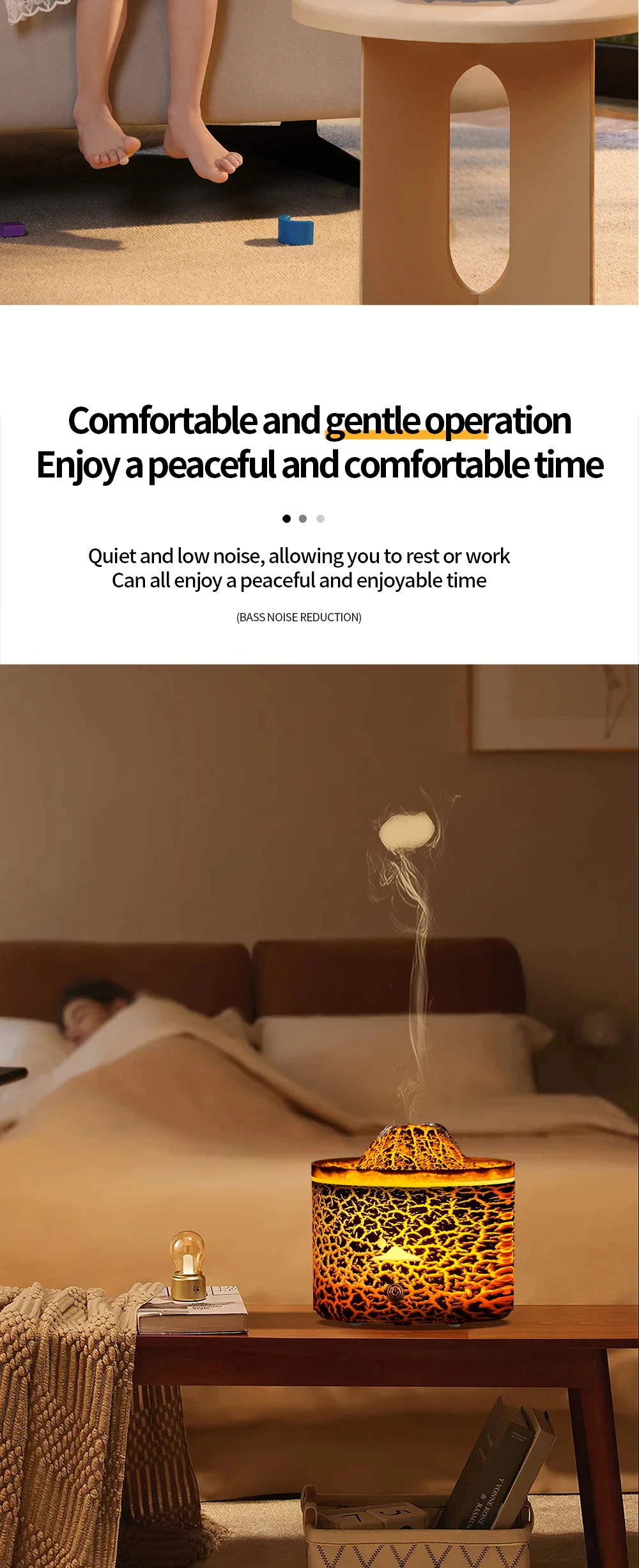 Electric Ultrasonic 3D Flame Air Humidifier Essential Oil Diffuser ...