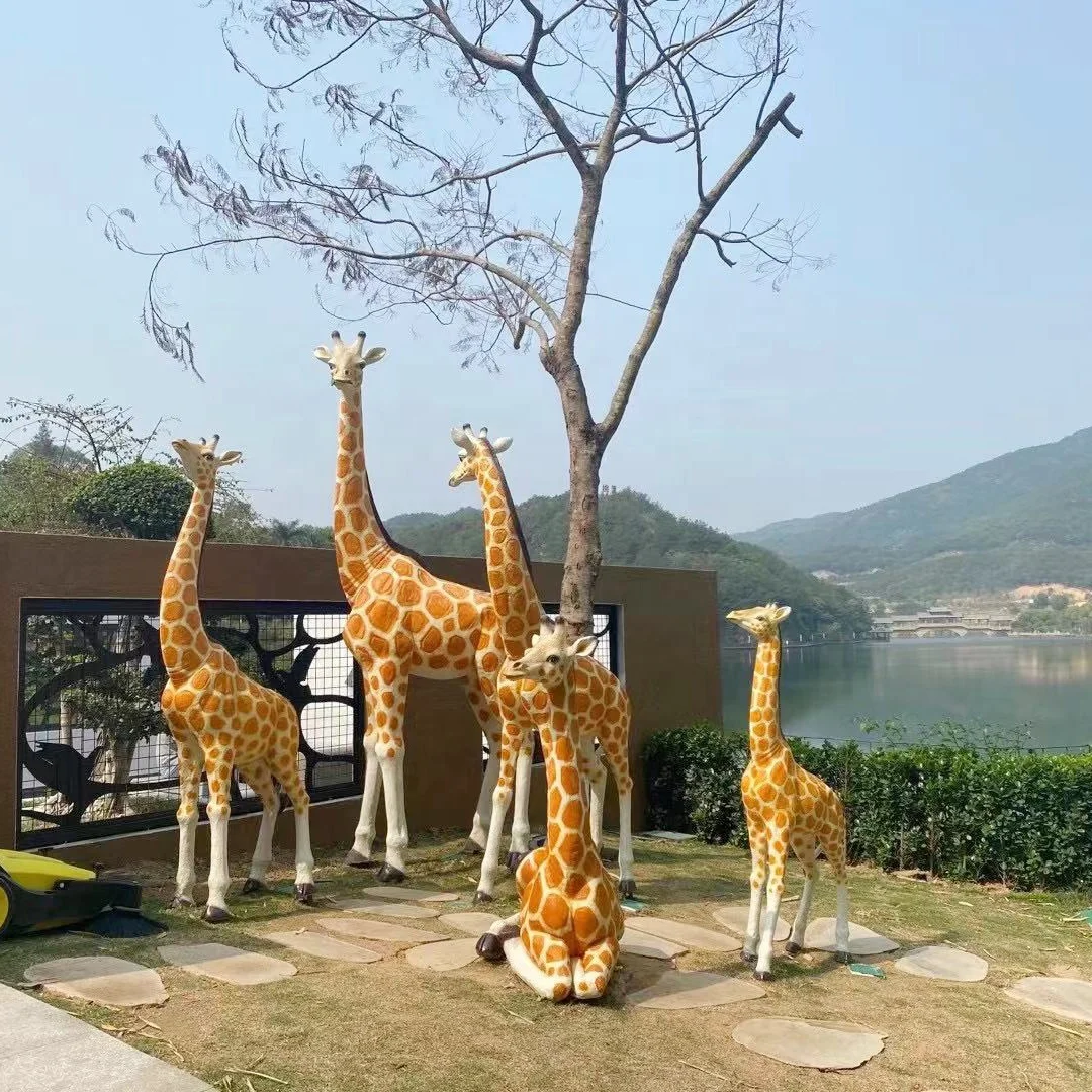 Resin Crafts Fiberglass Animal Sculptures for Garden Decor