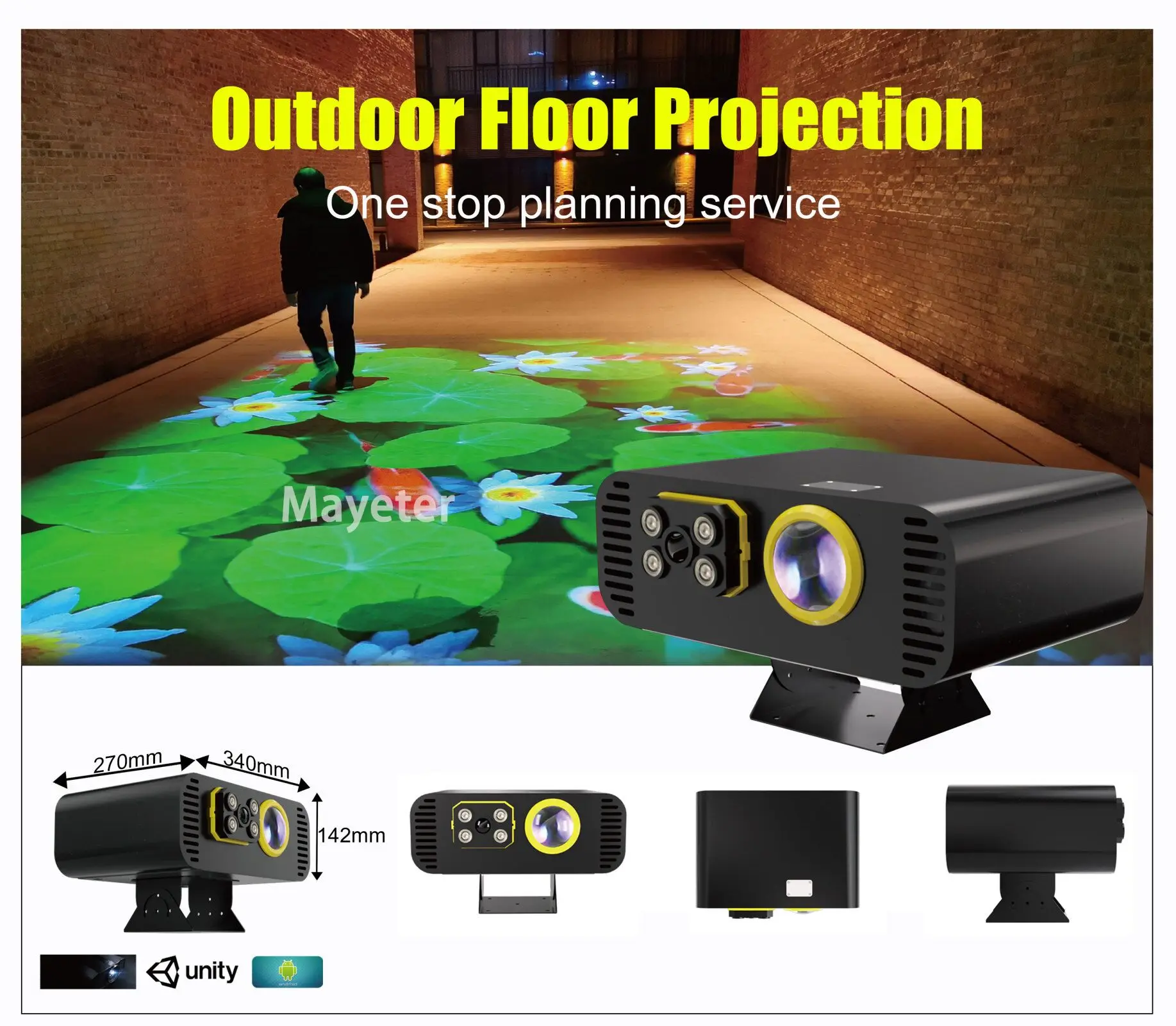 Outdoor Digital Floor All-in-one 3d Mapping Projection Interactive ...
