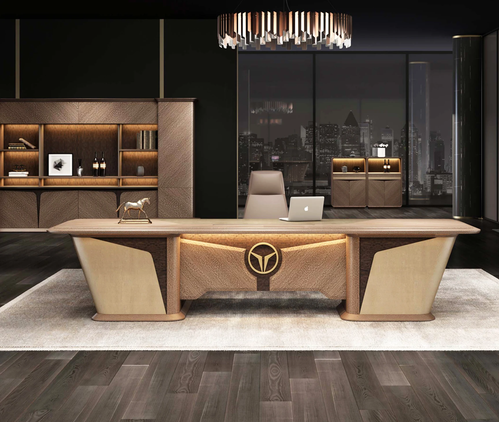 Luxury Solid Wood Executive Desk - High A Grade Office Furniture