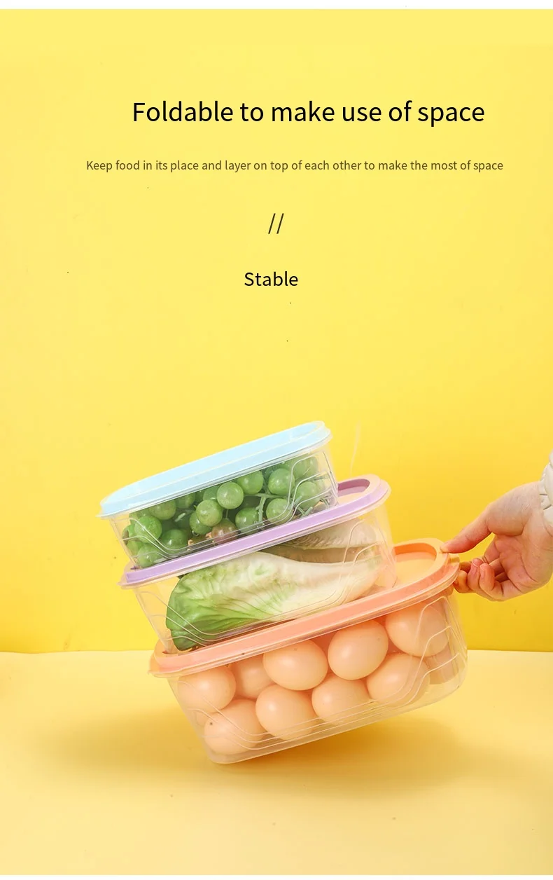 Refrigerator Clear Plastic Seal Food Storage Containers With Cover ...