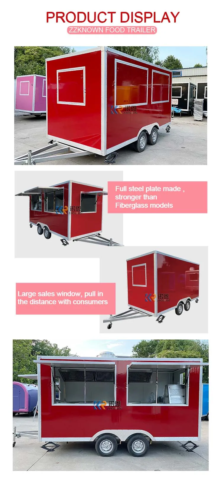 Outdoor Food Cart Mobile Kitchen Vending Food Trailer Food Truck ...