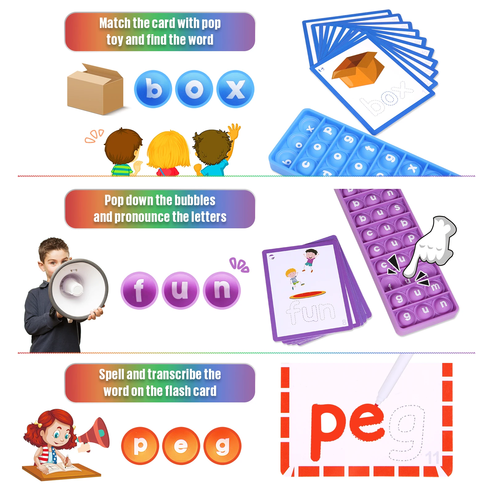 Word Pop CVC Words Games - Fun Phonics Learning Tools
