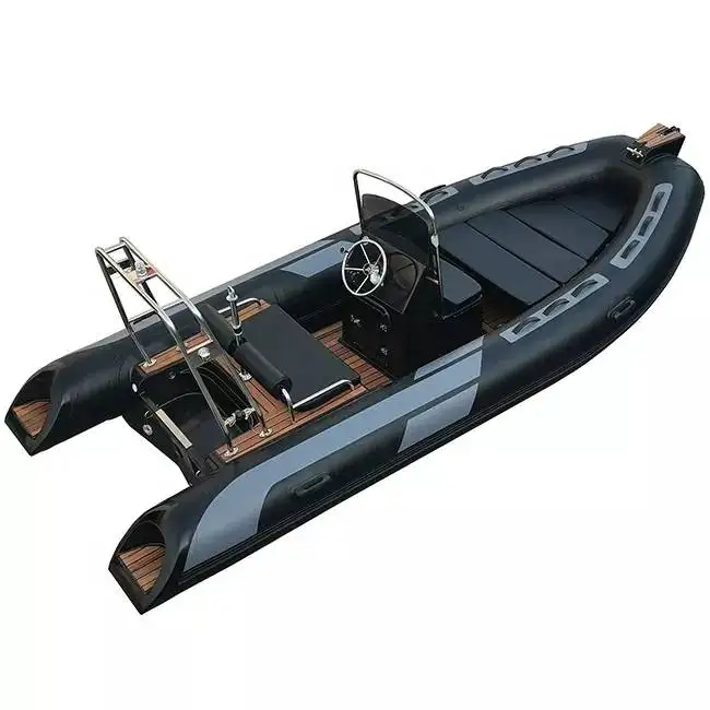 17ft Deep V Hull Fiberglass RIB 520 for Fishing & Water-skiing