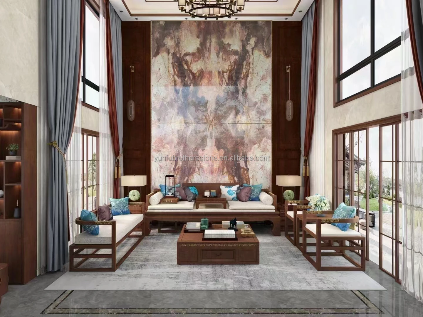 Modern Luxury Quartzite Slab Honed Translucent Pink for Villa Crystal ...