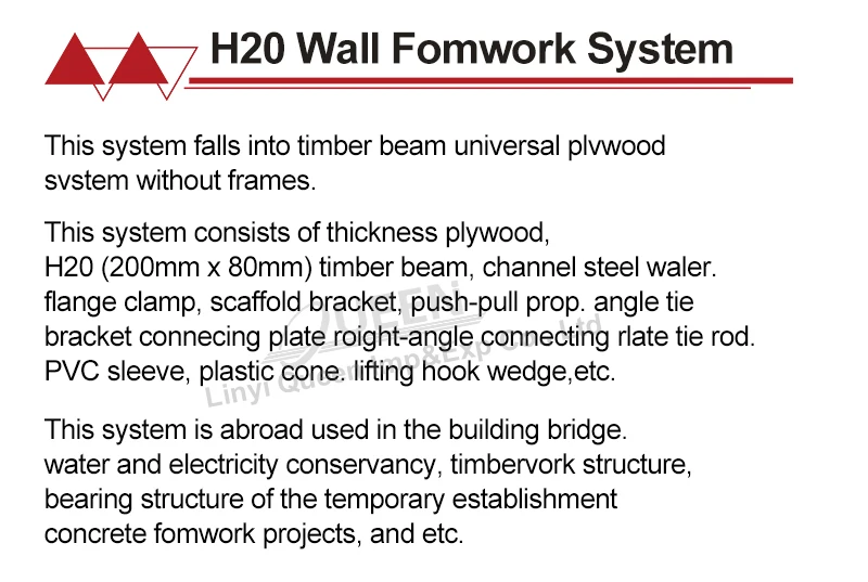 Scaffolding H20 Beam Formwork H20 Beam Slab Wood Panel Formwork Boards ...