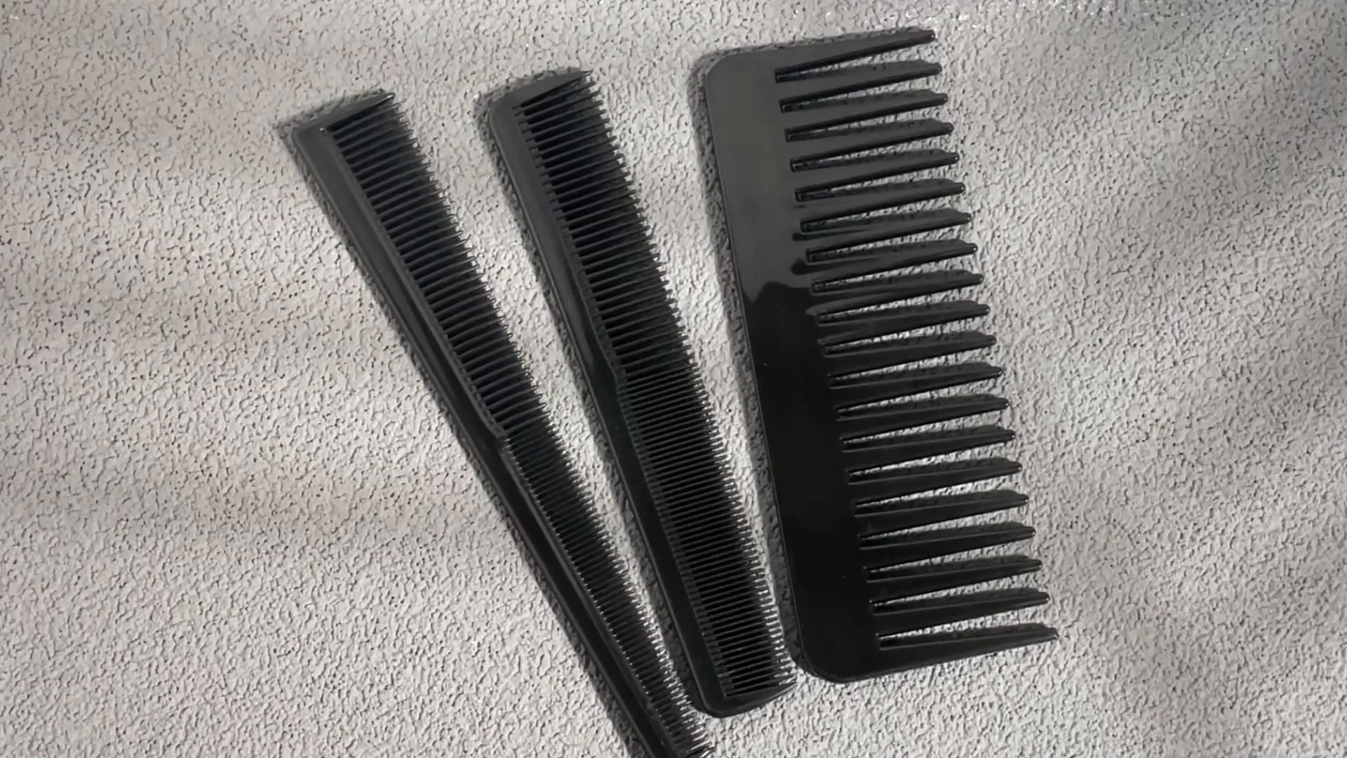 Gloway Oem Black Detangling Comb Detangler Custom Logo Plastic Wide ...