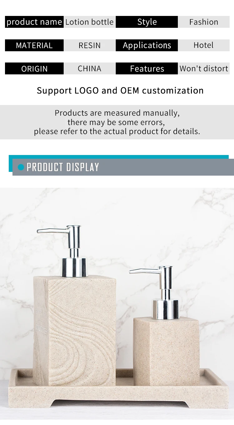 Wholesale Luxury Polyresin Sandstone Liquid Hand Soap Dish Soap ...