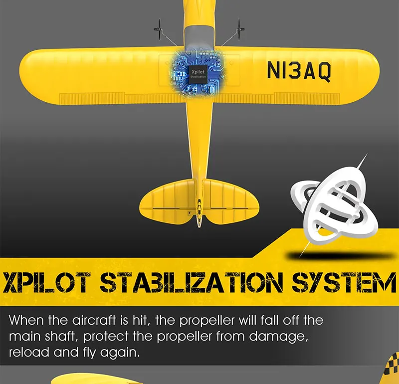 Volantex 761-14 3CH Aerobatic Flight Stabilization RC J3 Trainer