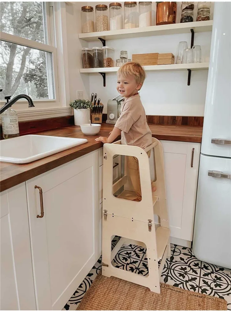 Mini Chef Convertible Helper Tower - Montessori Toddler Learning