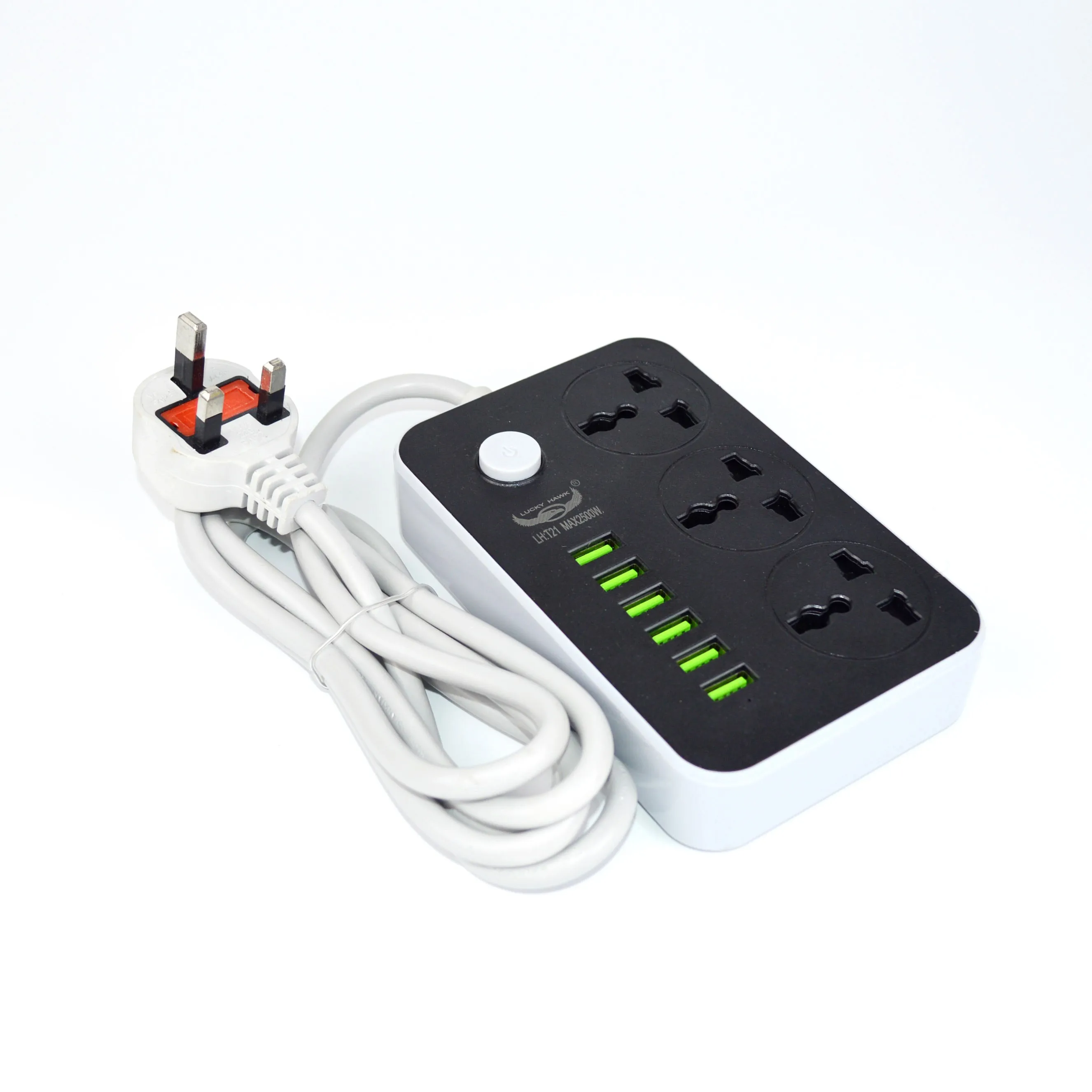 European Plug Power Strip - 3 Gang Extension Socket
