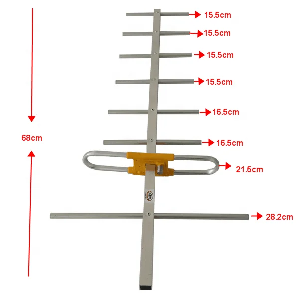 Uhf 8e Yagi Antenna Directional Reception Long Range Tv Antenna ...