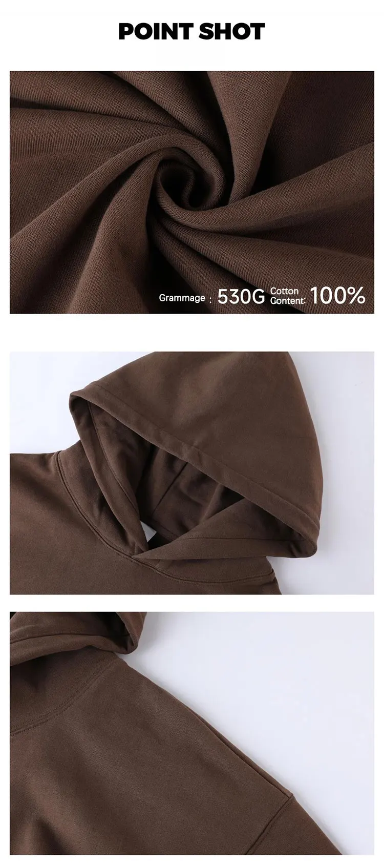 Hot Sale Fashion Oversize 530g Sweatshirt Men's Hoodies&Sweatshirts Unisex Drop Shoulder Custom ...