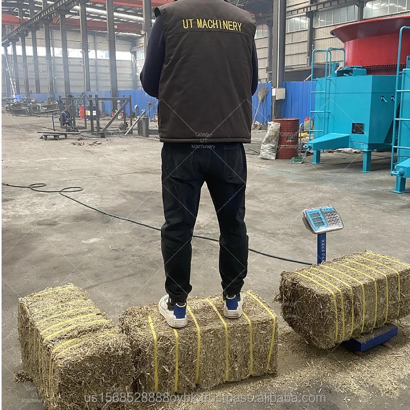 Automatic Horizontal Corn Stalk Hay Baler Machine Hydraulic High ...