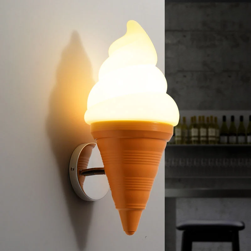 Creative Ice Cream Cone Dining Lamp for Cafes & Restaurants - LED Light ...