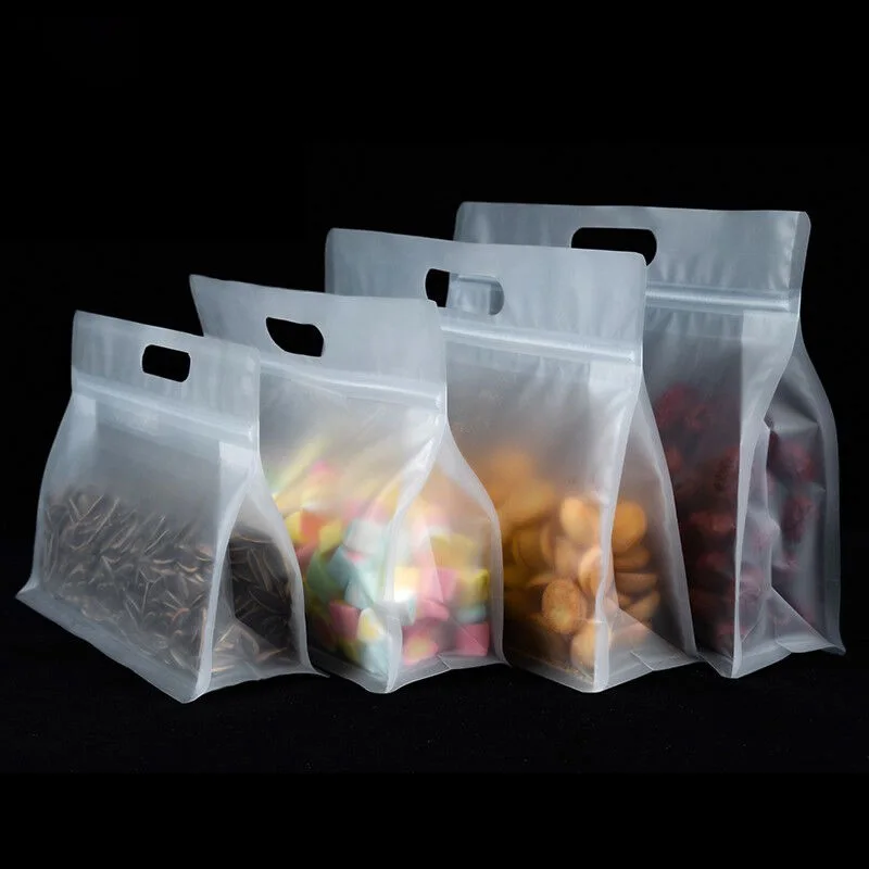 Wholesale Transparent Plastic Food Nuts Storage Pouches Wide Opening ...