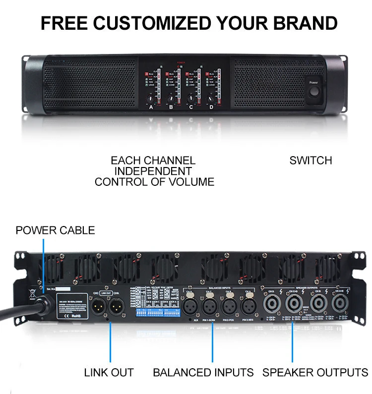 DS-22Q Power Amplifier - 5000 Watt High Quality Sound System