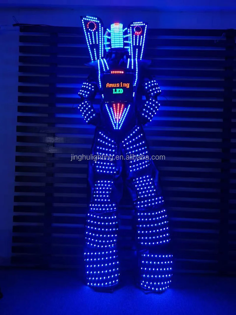 Traje Led Robot Costume Clothes Stilt Walking Luminous Suit Jacket ...